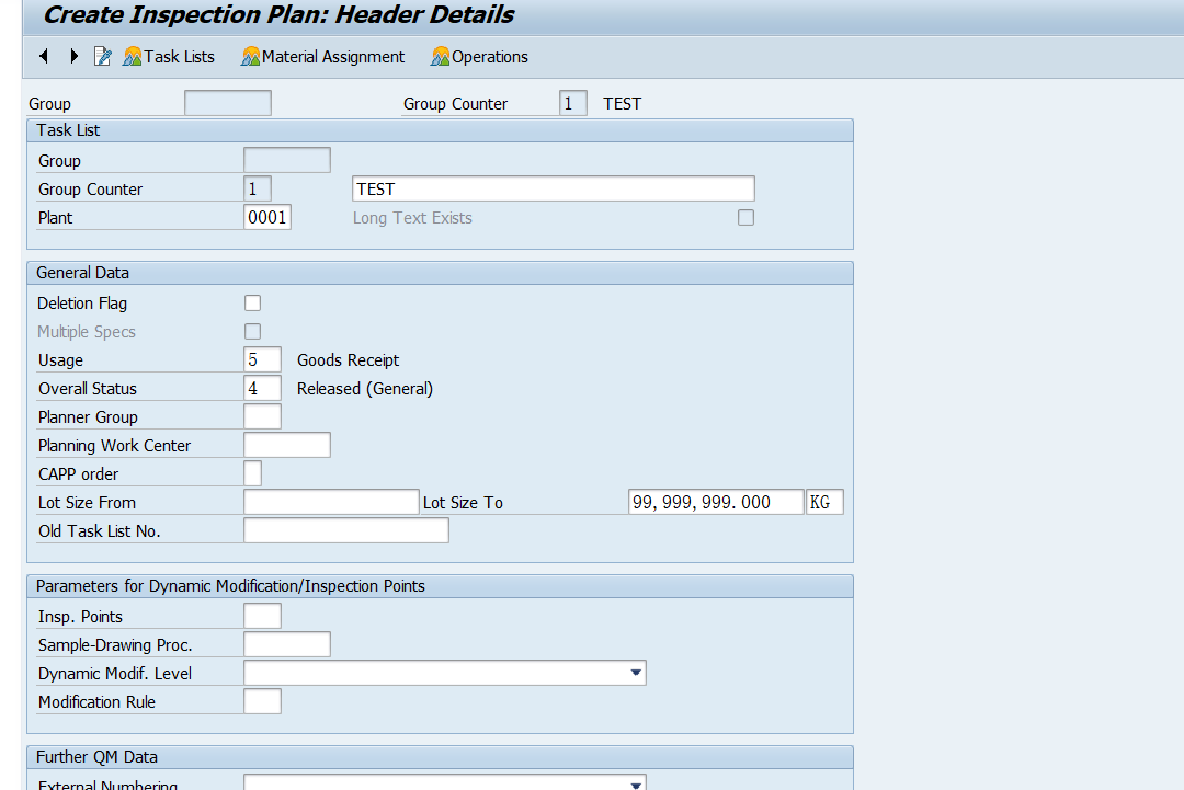 SAP QM 检验计划Header里的Long Text_sap qp01创建检验计划报错:指定主文件检验特性***的有效数据输入模式-CSDN博客