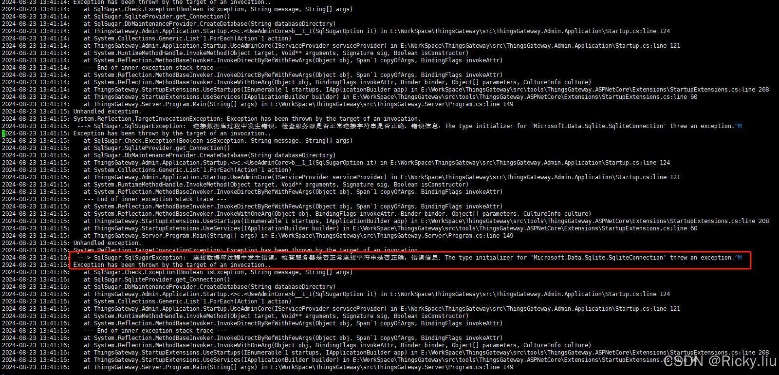 关于ThingsGateway在CentOS 7.9部署踩的坑_the type initializer for 'microsoft.data.sqlite.sq-CSDN博客