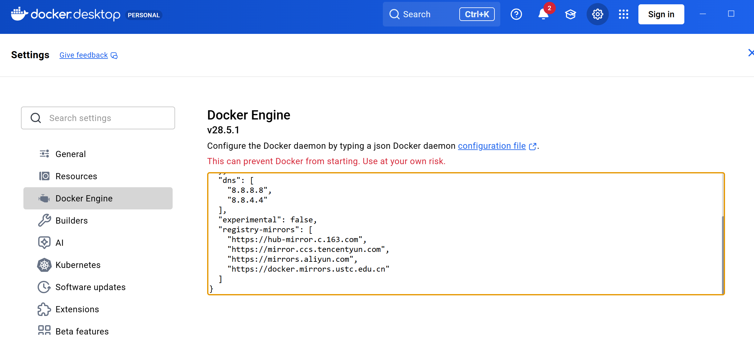 win11系统docker desktop 桌面版网络不通和镜像拉取报错处理_dialing registry-1.docker.io:443 container via dir-CSDN博客