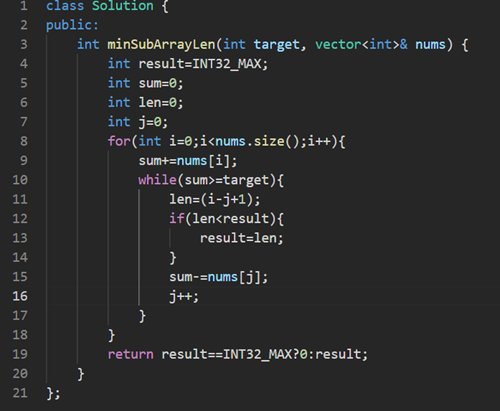 LeetCode 209 长度最小的子数组-CSDN博客