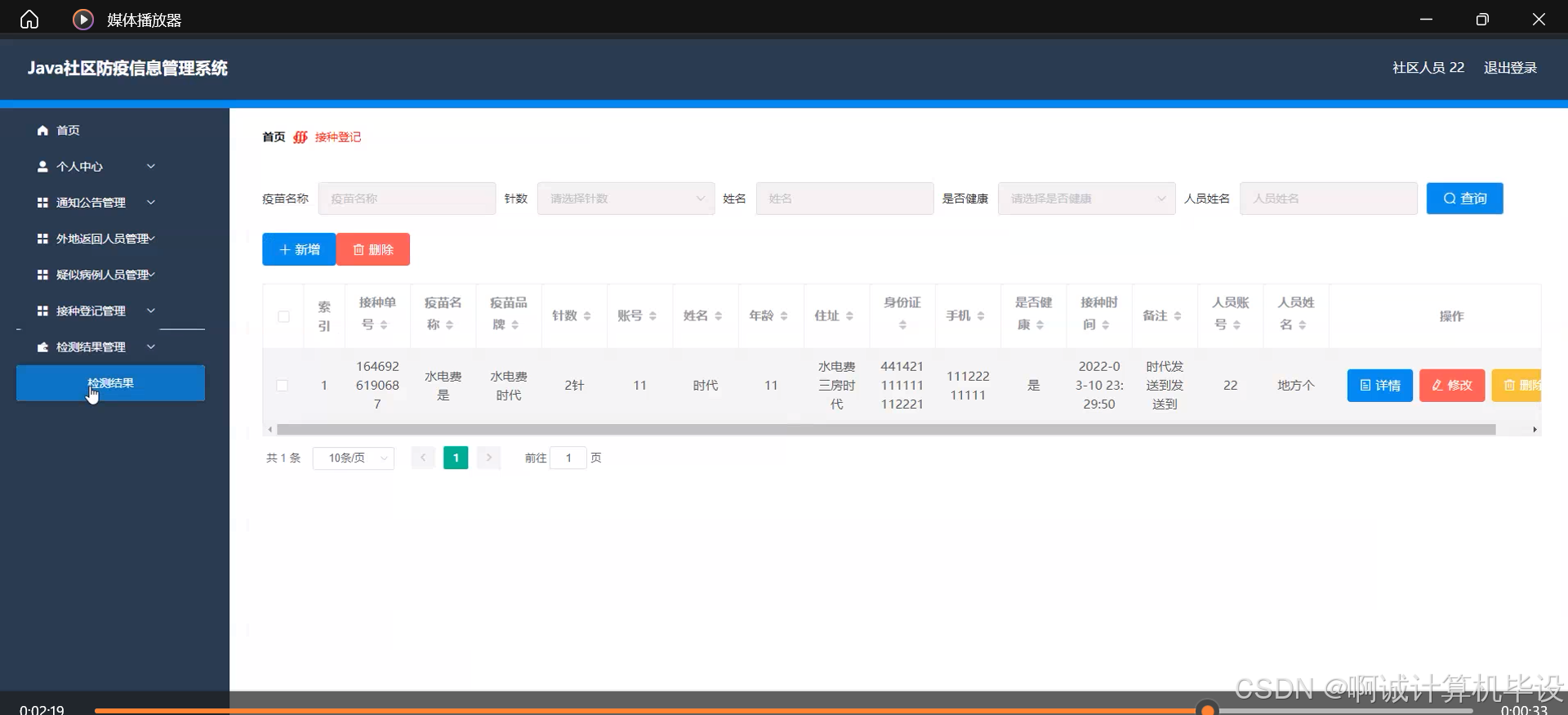 基于ssmvue社区防疫信息管理系统开题报告程序论文java Csdn博客