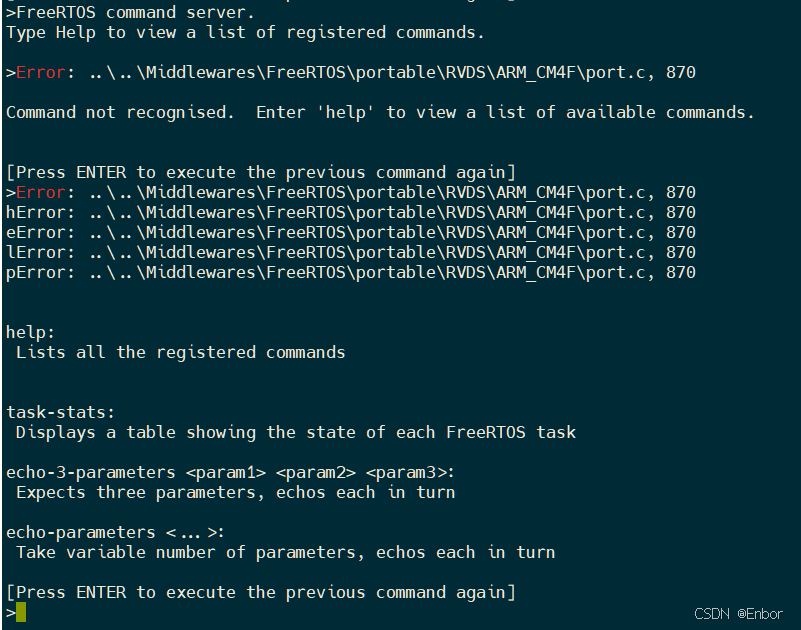 移植FreeRTOS_CLI,FreeRTOS\portable\RVDS\ARM_CM4F\port.c, 870 报错，求助_freertos断言端口870错误解决方法-CSDN博客