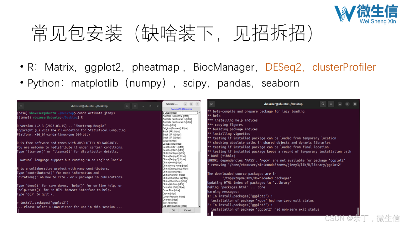 生信入门第二课：rna Seq生信分析环境搭建 Conda及常用软件安装conda新建命名为rnaseq的环境并安装rna Seq分析所需的软件以及r包 Csdn博客