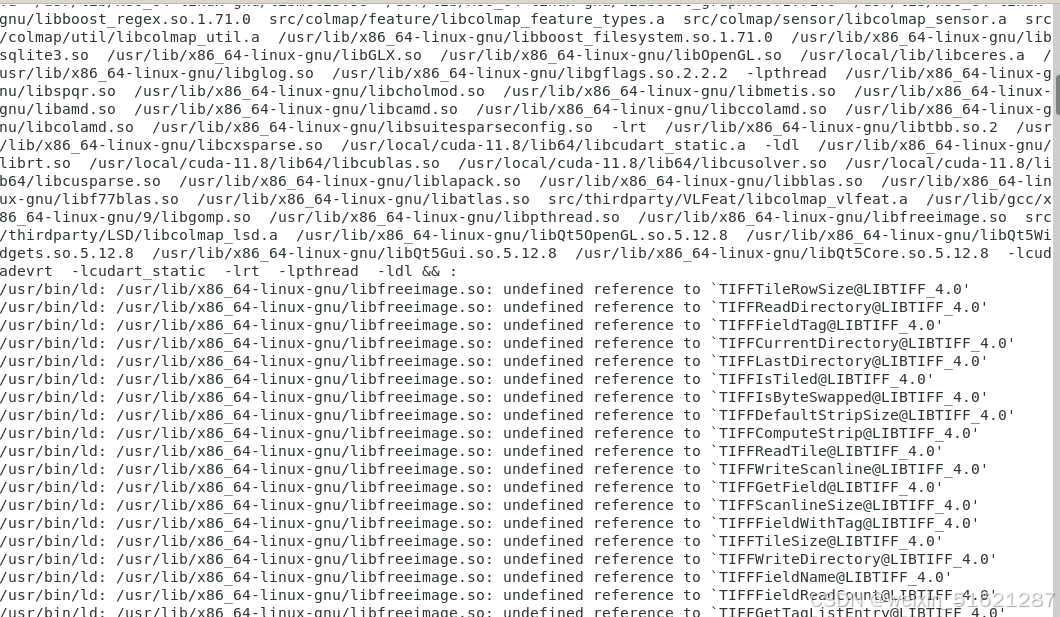[问题][已解决]/usr/lib/x86_64-linux-gnu/libfreeimage.so: undefined reference to `TIFFTileRowSize@LIBT ...