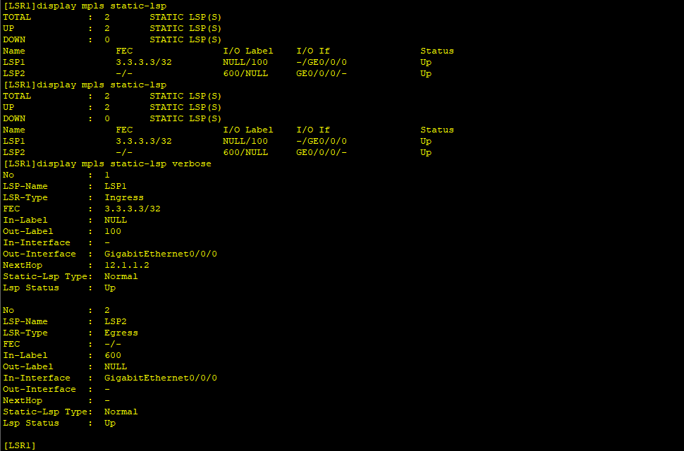 华为数通（HCIP）：静态MPLS配置步骤_华为mpls配置-CSDN博客