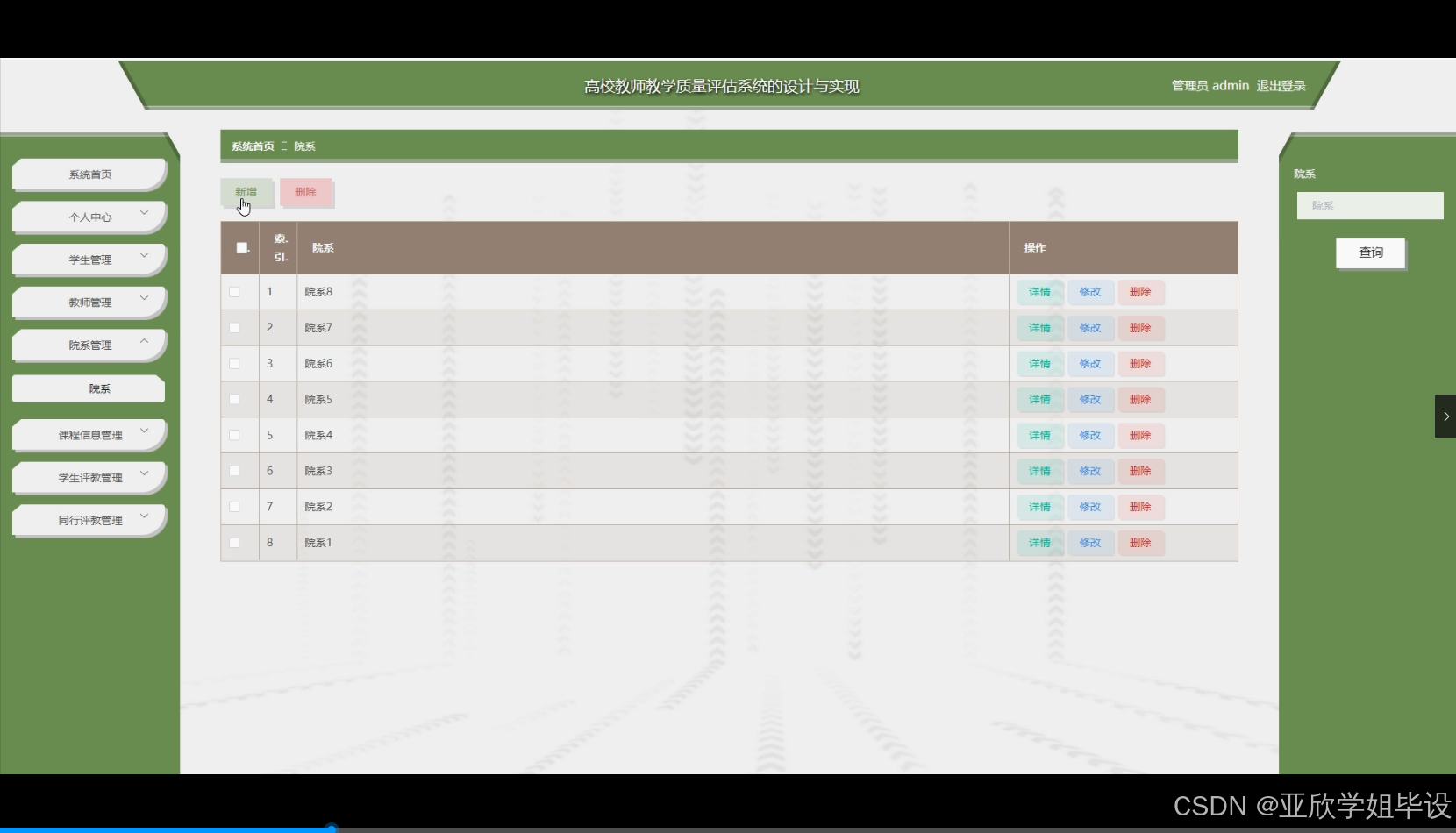 Pythonflask计算机毕业设计高校教师教学质量评估系统的设计与实现（程序开题论文） Csdn博客