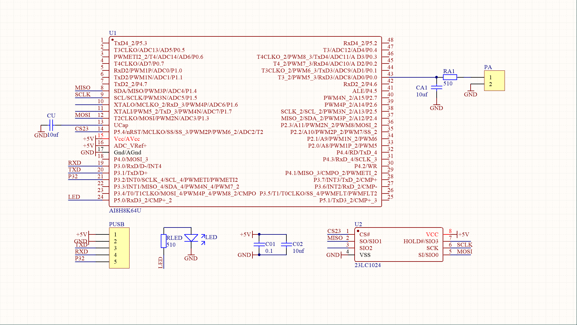 使用AI8H8K64U读取SPI接口的RAM-CSDN博客