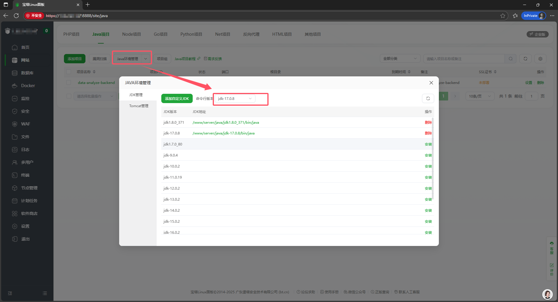 从 0 到 1！宝塔面板部署前后端项目： SpringBoot+Vue+MySQL+Redis 图文教程（每步带截图，代码示例可直接使用），适合小白的保姆级攻略_宝塔上线前后端项目操作-CSDN博客
