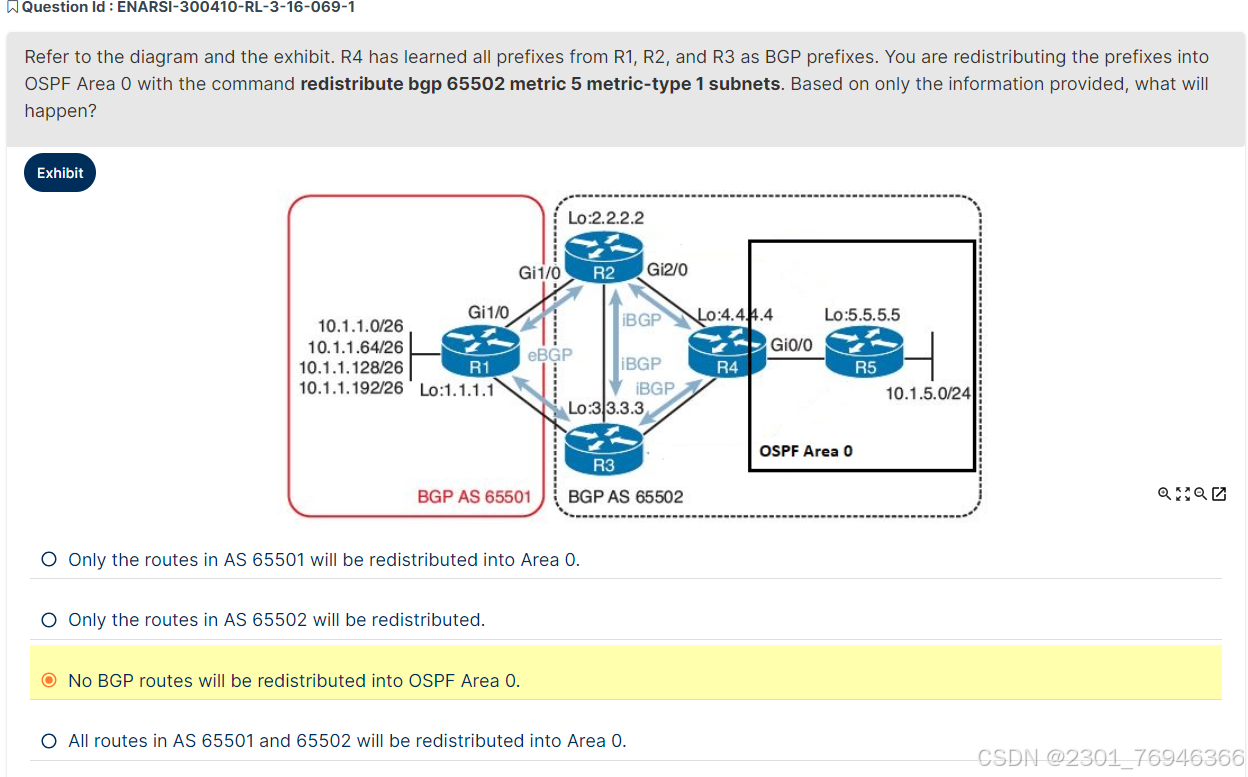 CCNP Enterprise Advanced Routing ENARSI 300-410 模拟考试第48题笔记_cisco 300-410-CSDN博客