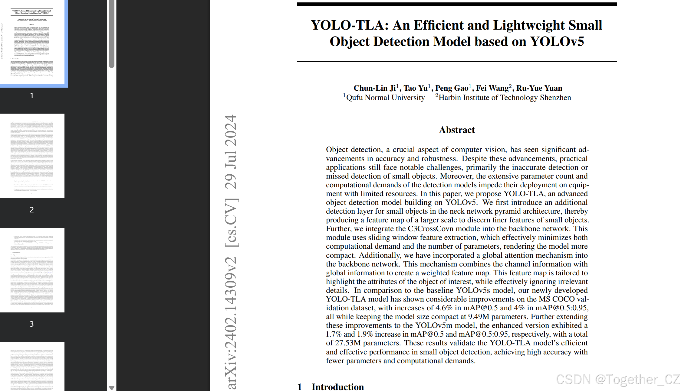 YOLO-TLA:An Efficient and Lightweight SmallObject Detection Model based on v5——基于YOLOv5的高效轻量级小目标 ...