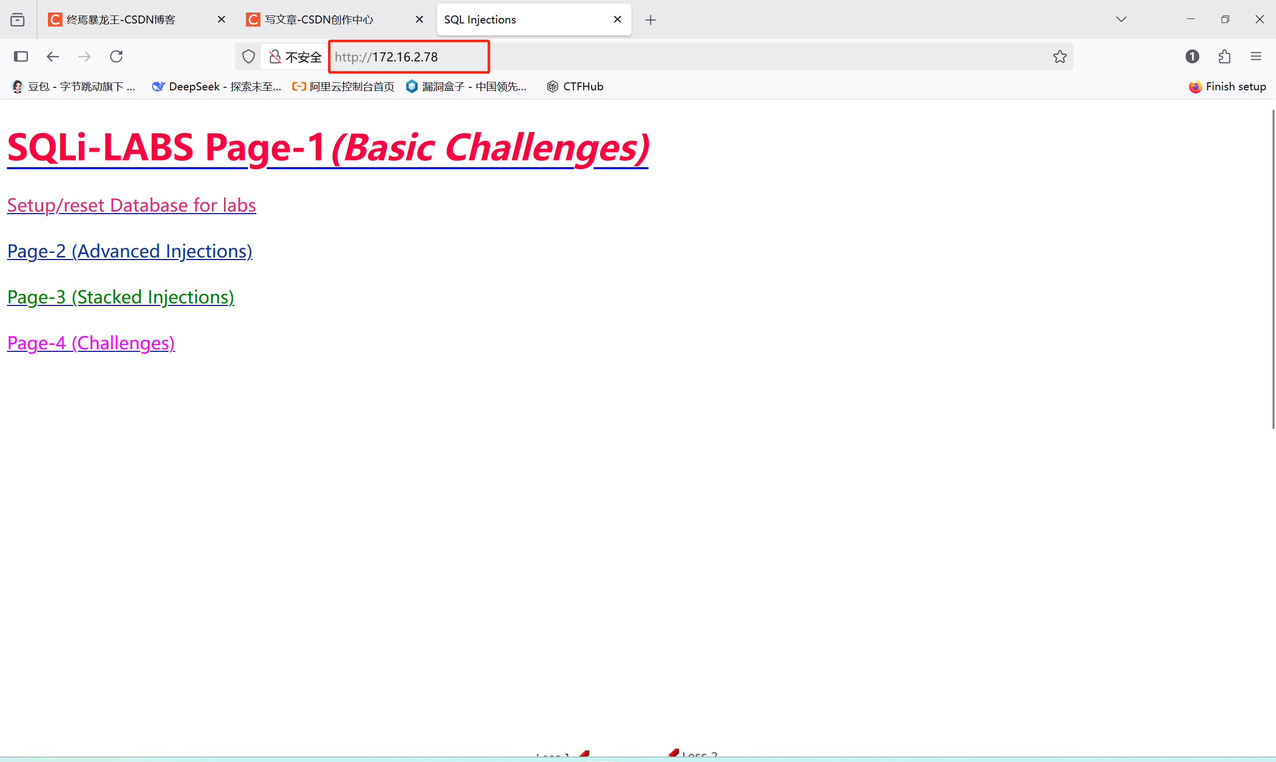 sqli-labs-master靶厂安装、使用、关卡攻略（1~65关全）_sqlilabs靶场1–65 攻略-CSDN博客