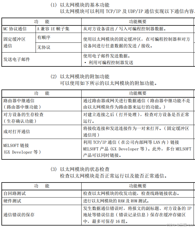三菱FX3U以太网模块FX3U-ENET-L_fx3u tcpip 通讯-CSDN博客