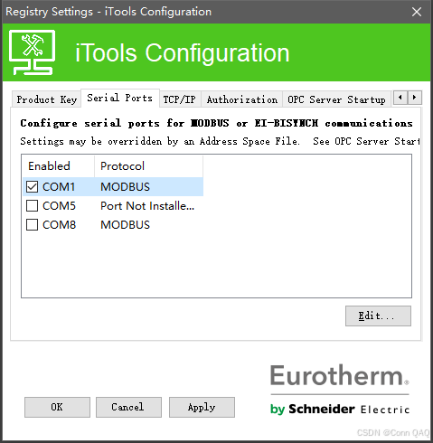 Eurotherm iTools简单连接步骤-CSDN博客