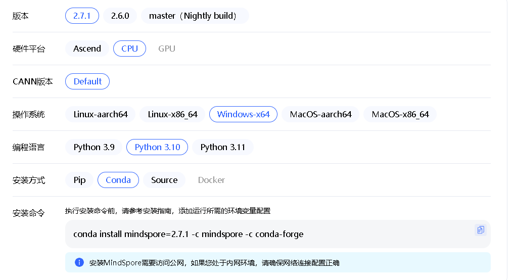 超全保姆级！从零开始MindSpore安装到运行全步骤_如何安装mindspore能在python9.25上运行吗-CSDN博客