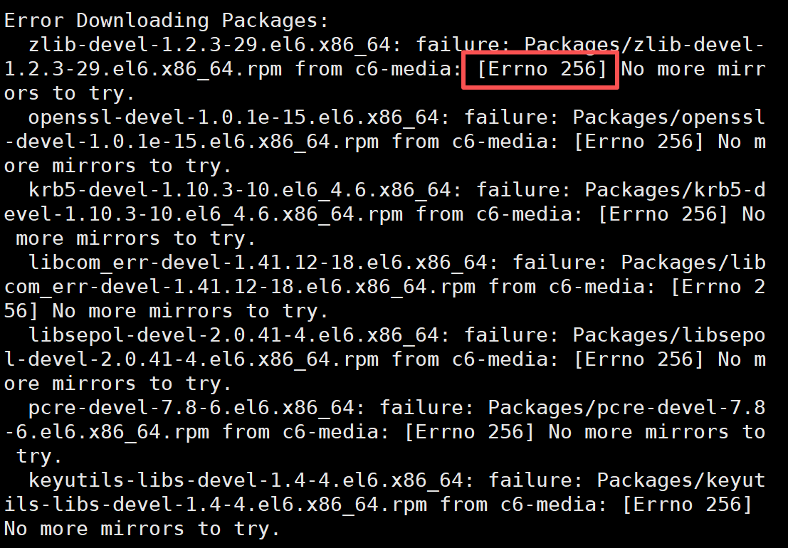 [Errno 256] No more mirrors to try 解决方法_crontabs-1.11-6.20121102git.el7.noarch: [errno 256-CSDN博客