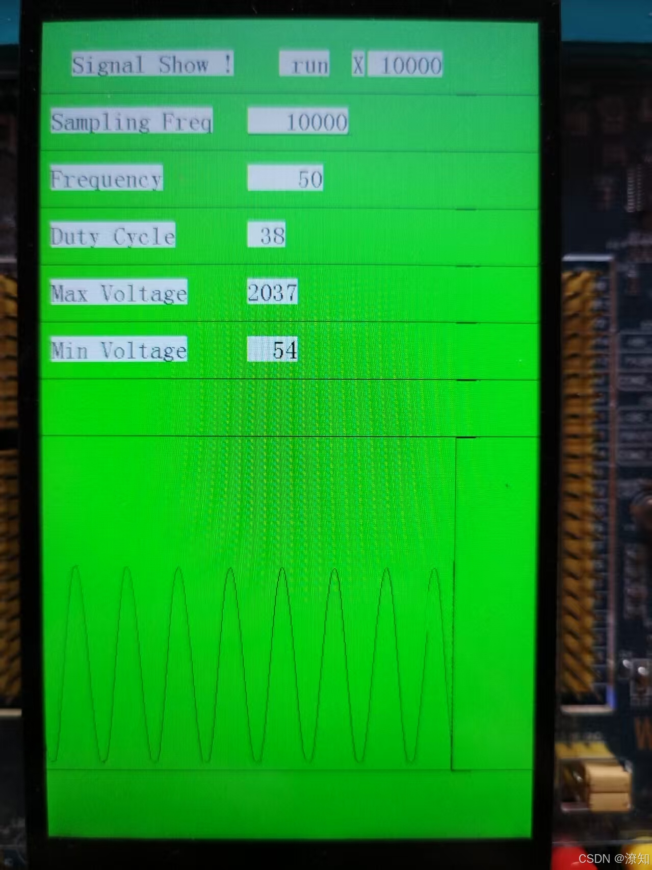 STM32f103zet6 hal cubemx adc dma 采集正弦波 采集方波 简易示波器 波形显示 采样率100~1M 可测频率 可测电压值 可缩放画面_stm32f103zet6 ...