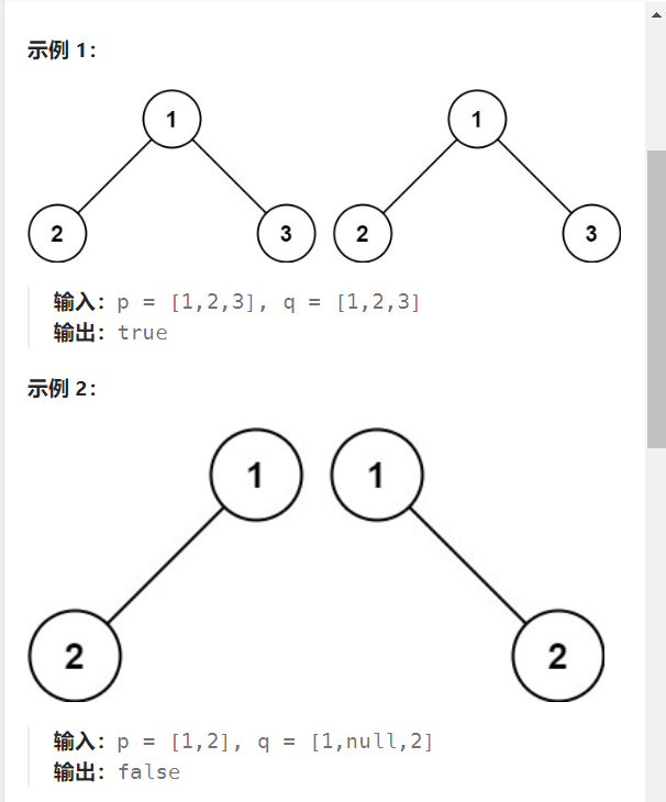 LeeCode100. 相同的树-CSDN博客