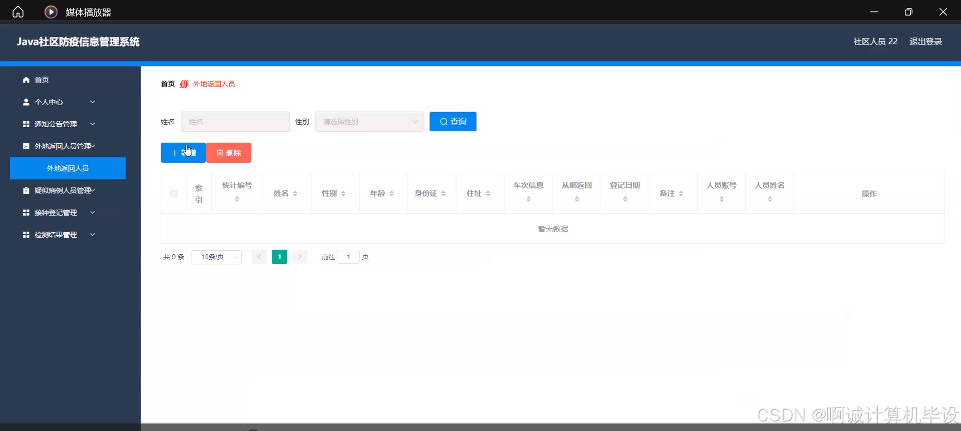 基于ssmvue社区防疫信息管理系统开题报告程序论文java Csdn博客