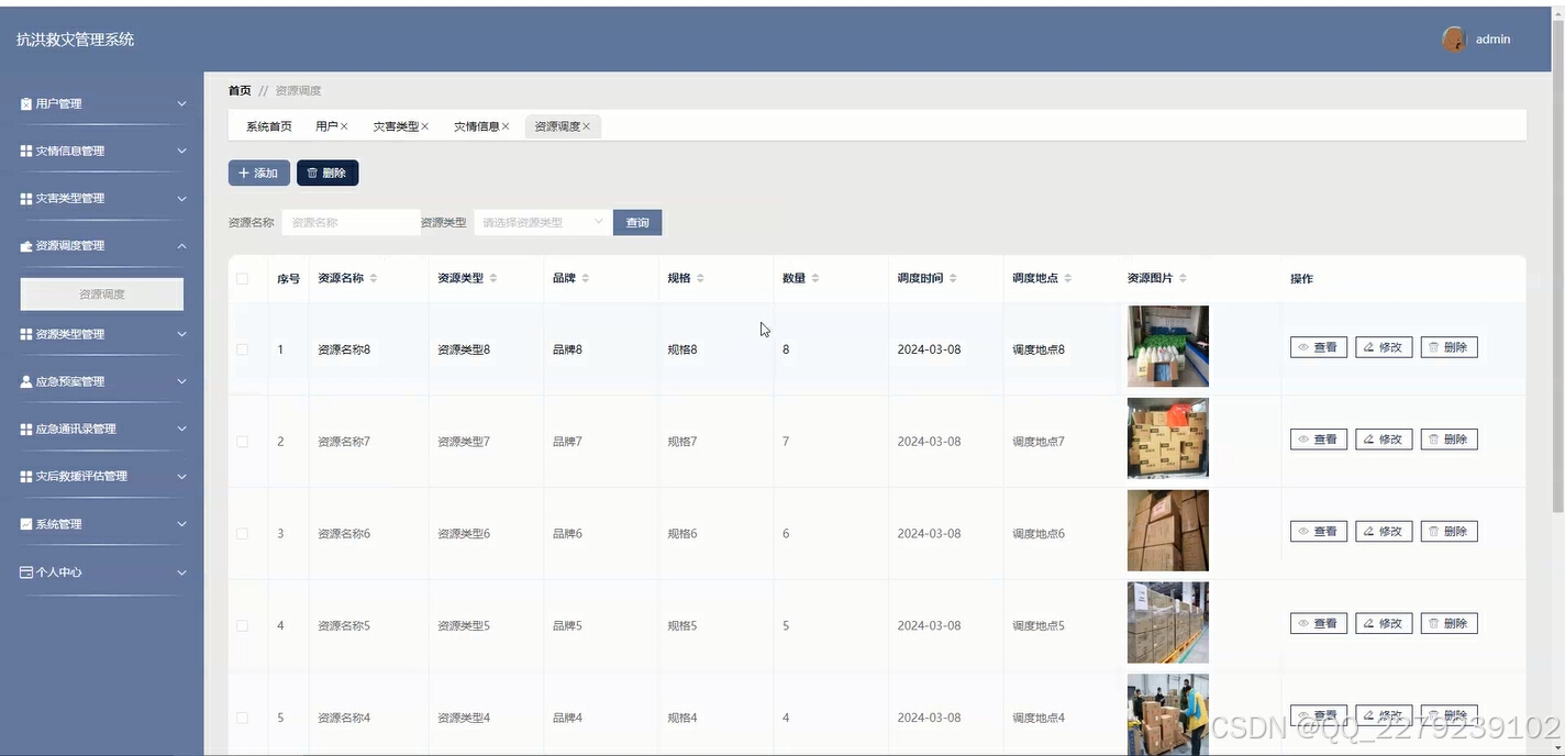 287基于java ssm springboot抗洪救灾管理系统资源调度应急预案灾后救援评估（源码+文档+运行视频+讲解视频）_java洪水调度系统源码-CSDN博客