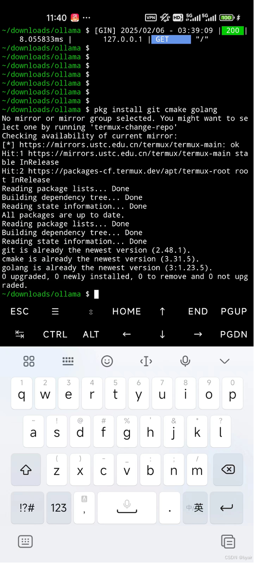 在Android手机上本地安装运行DeepSeek-R1:7B大模型_deepseek-r1:7btermux-CSDN博客