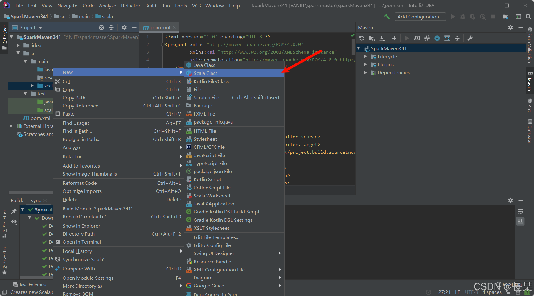 用idea基于spark341和scala21218的spark项目开发,并用maven管理依赖的方法教程,并给出常用的idea版本与maven版本兼容性的对照表idea和maven