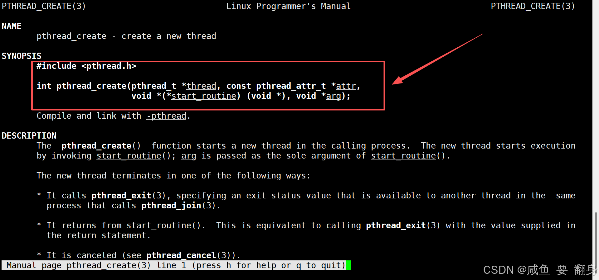 线程创建：pthread_create函数_pthread create-CSDN博客