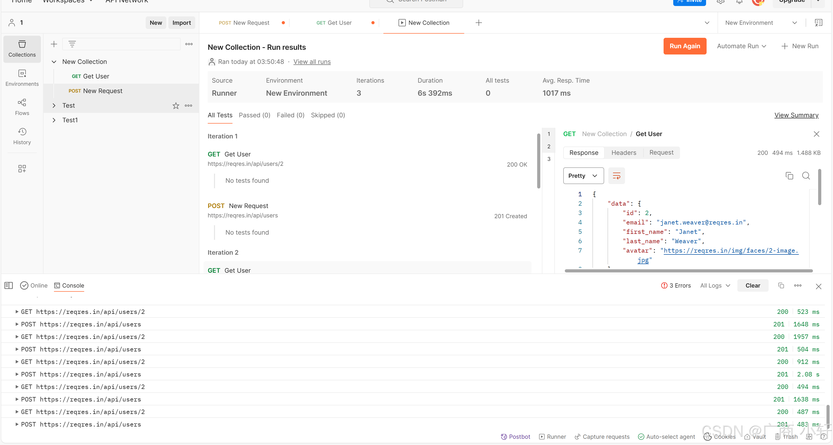 postman接口自动化测试实战：实现获取和创建（内附详细截图和细节讲解）_reqres.in-CSDN博客