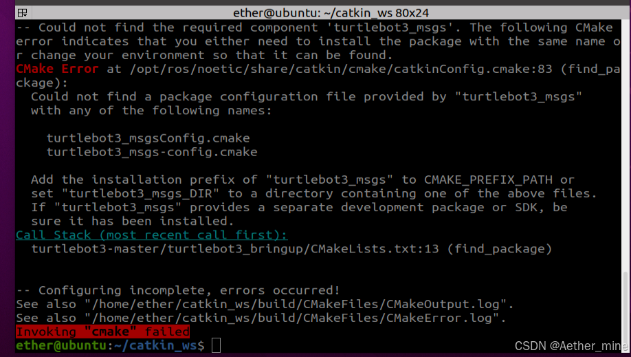 【Ubuntu20.04安装turtlebot3并运行slam例程仿真】-CSDN博客