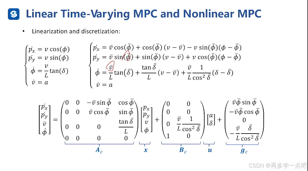 深蓝motion planning，L6MPC学习记录（4线性时变MPC、非线性MPC、Tube MPC、Hybrid MPC、MPCC）-CSDN博客