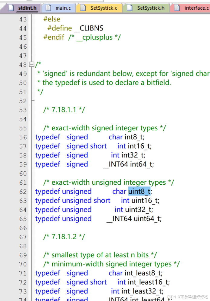 最新版的stm32f1xx.h文件中取消了u8, u16, u32的类型定义_stm32 u8未定义-CSDN博客