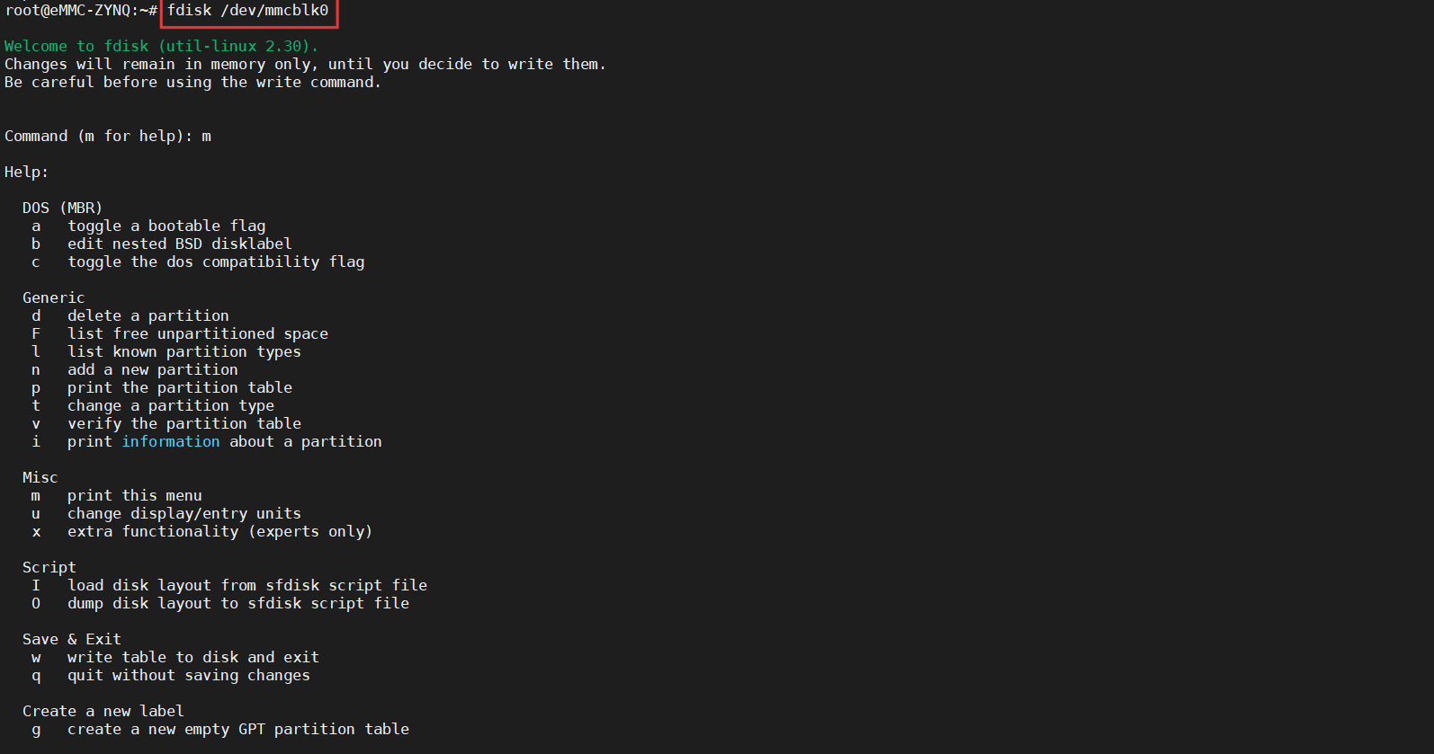 eMMC分区操作——ZYNQ通过eMMC启动_zynq emmc启动-CSDN博客