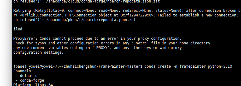 【已解决】conda代理问题导致无法创建环境-CSDN博客