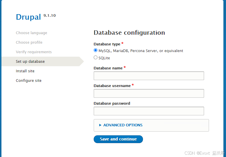 设置您的新网站：使用 Evoxt 的一键安装脚本快速搭建由 Drupal 驱动的网站！_evoxt搭建-CSDN博客