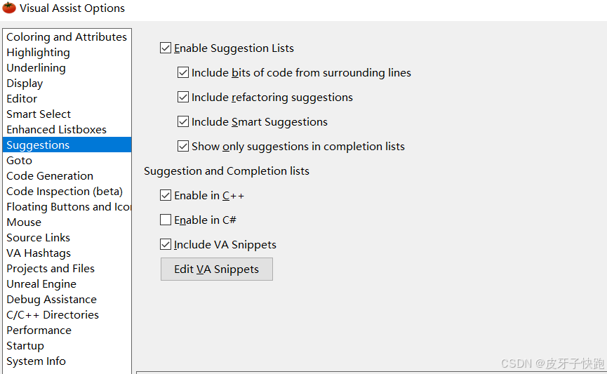 VS2022小番茄(visual assist)和彩虹括号(viasfora)设置-CSDN博客
