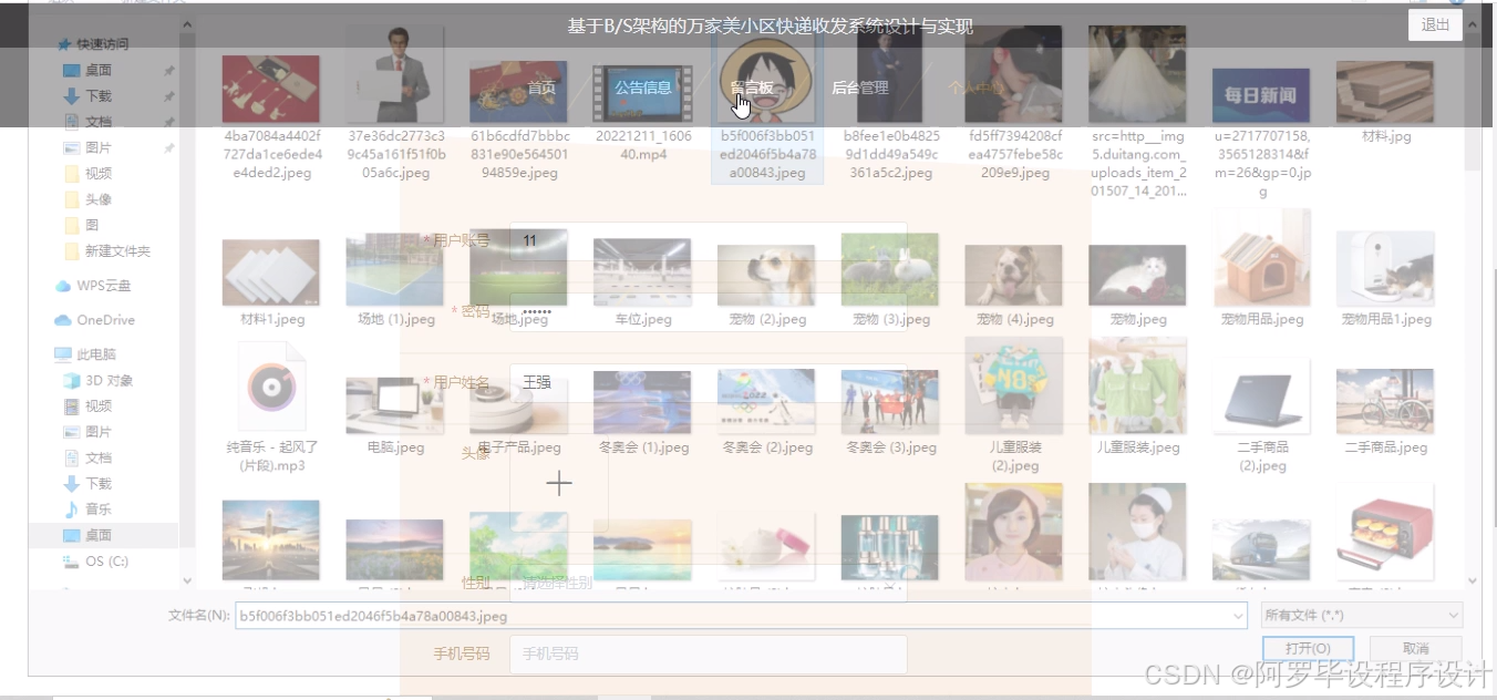 基于django+vue+Vue基于B_S架构的万家美小区快递收发系统设计与实现【开题报告+程序+论文】-计算机毕设-CSDN博客