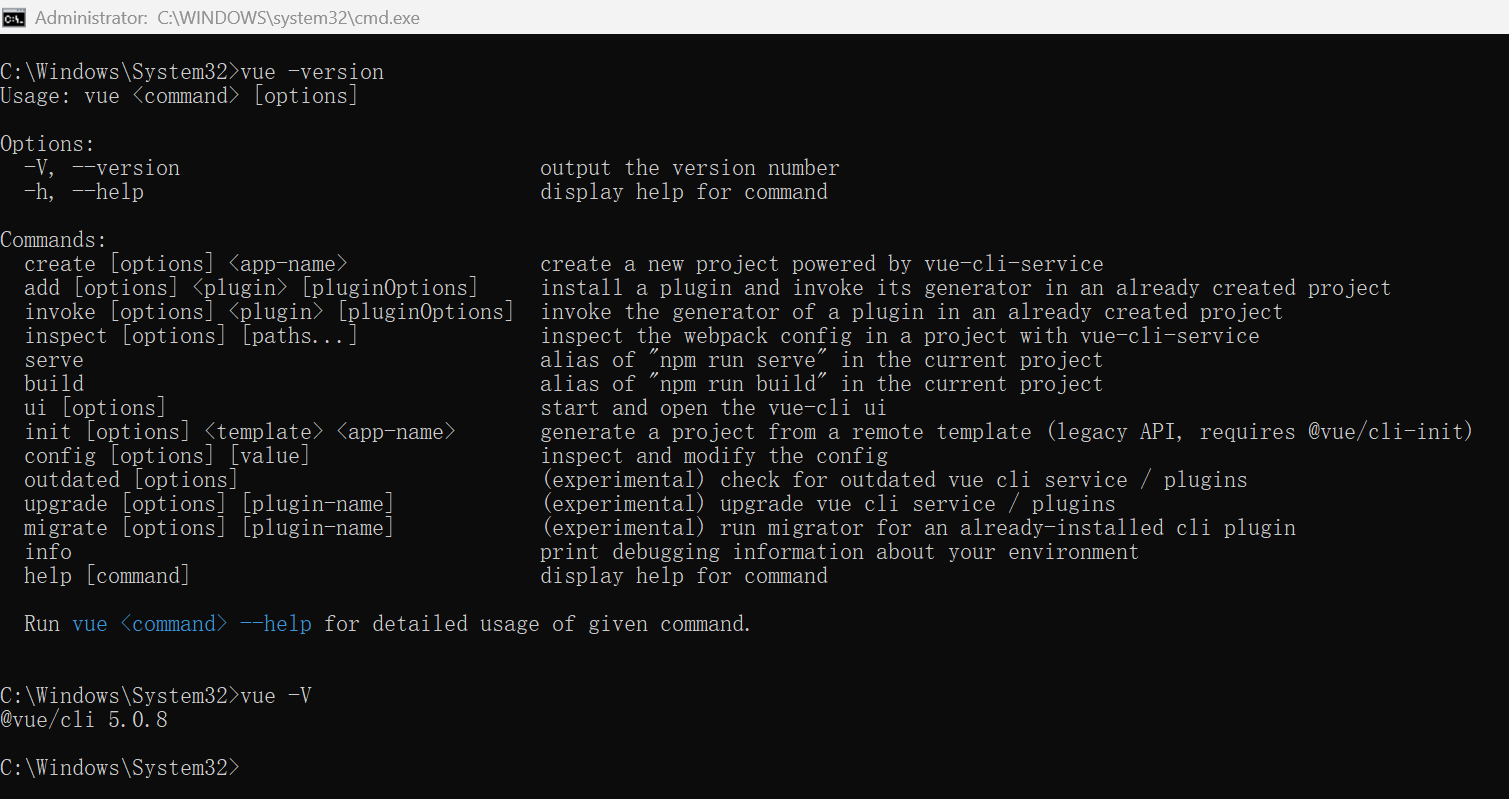 ‘vue‘ 不是内部或外部命令，也不是可运行的程序或批处理文件_vue' 不是内部或外部命令,也不是可运行的程序 或批处理文件。-CSDN博客