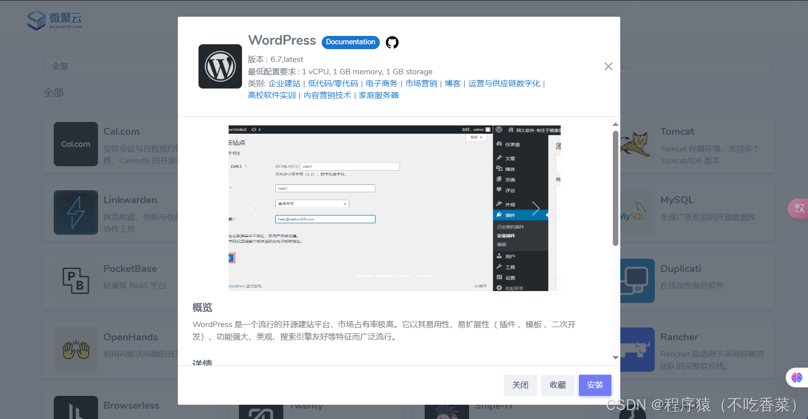 借助 Websoft9 的开源应用平台，中小企业数字化转型无需犹豫等待_开源_程序猿（不吃香菜）-DeepSeek技术社区