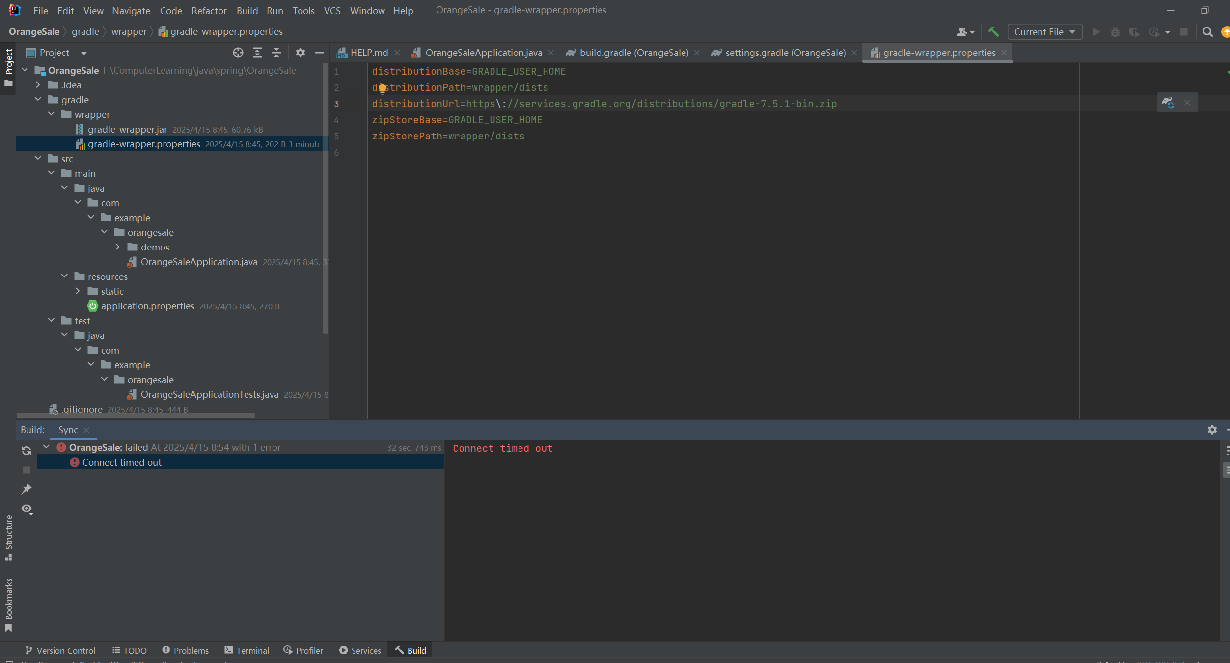 IDEA创建项目显示connection time out_idea gradle connect timed out-CSDN博客