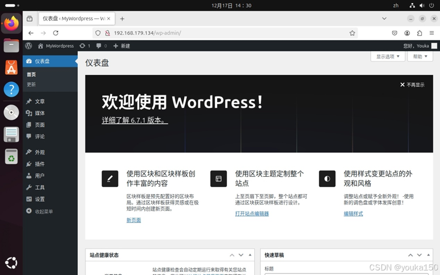 Linux学习栈记——wordpress安装（基于LNMP环境）_wordpress安装目录-CSDN博客
