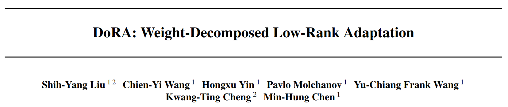 ICML 2024|DoRA :Weight-Decomposed Low-Rank Adaptation权重分解低秩适应_《dora ...