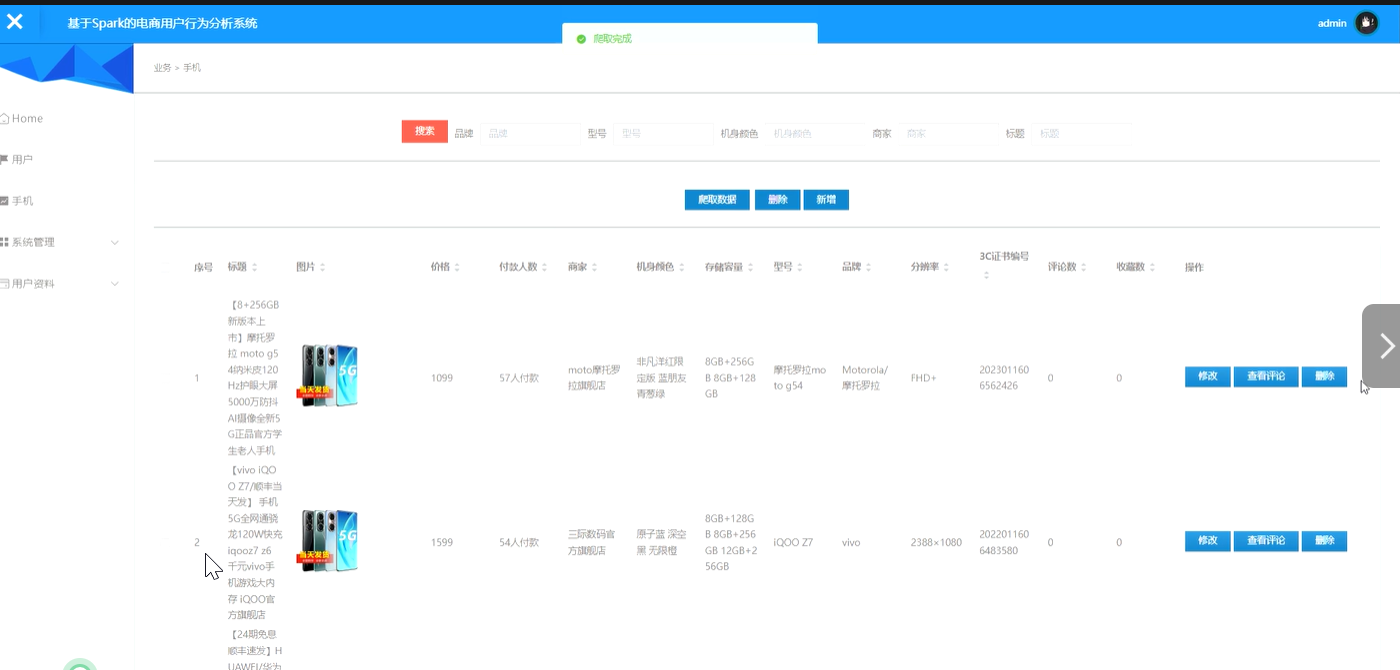 springboot基于Spark的电商用户行为分析系统_springboot+spark-CSDN博客