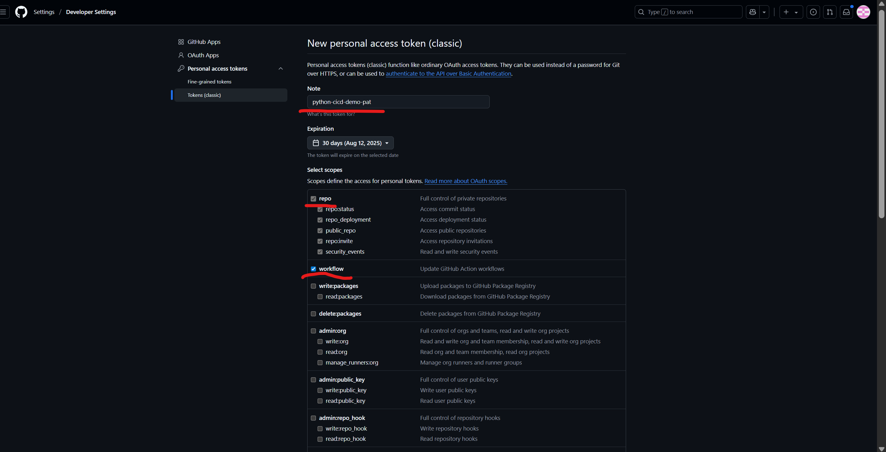 《保姆级教程：GitHub 个人访问令牌（PAT）怎么弄？解决 workflow 权限不足问题》_github pat-CSDN博客