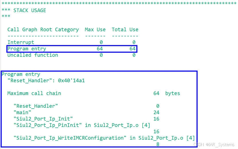 如何获取入口函数不是__iar_program_start的Program entry的stack使用情况_iar stack control file-CSDN博客