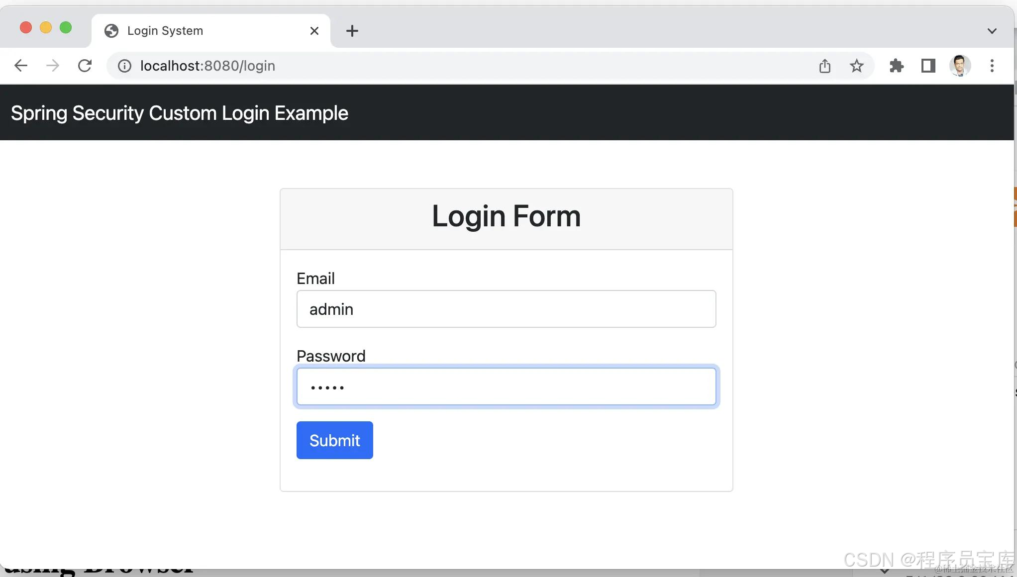 Spring Security 登陆表单案例，结合数据库认证_springsecurity mysql-CSDN博客