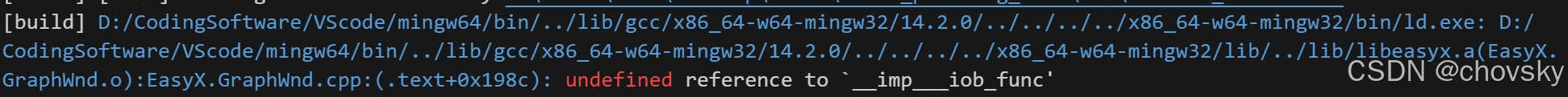 vscode+cmake+mingw64+easy配置下的undefined reference to ‘__imp___iob_func’错误_vscode运行 c语言的插件code ...