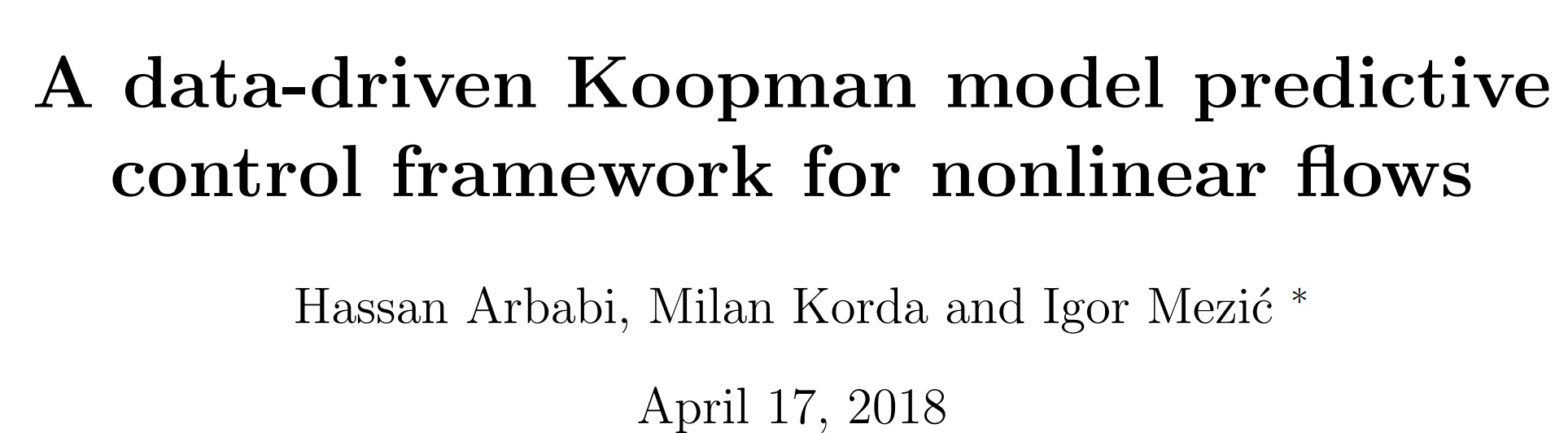非线性流量的数据驱动Koopman模型预测控制研究（Matlab代码实现）-CSDN博客