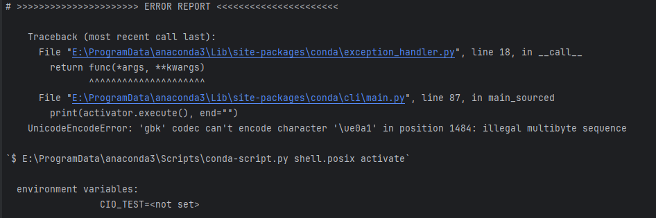 解决pycharm中的Git Bash无法加载conda虚拟环境（无法init）问题_git bash conda-CSDN博客