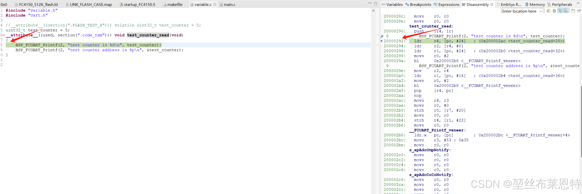 基于旗芯微MCU里如何将flash的代码拷贝到RAM上运行_将程序代码从flash中搬运到ram中运行-CSDN博客